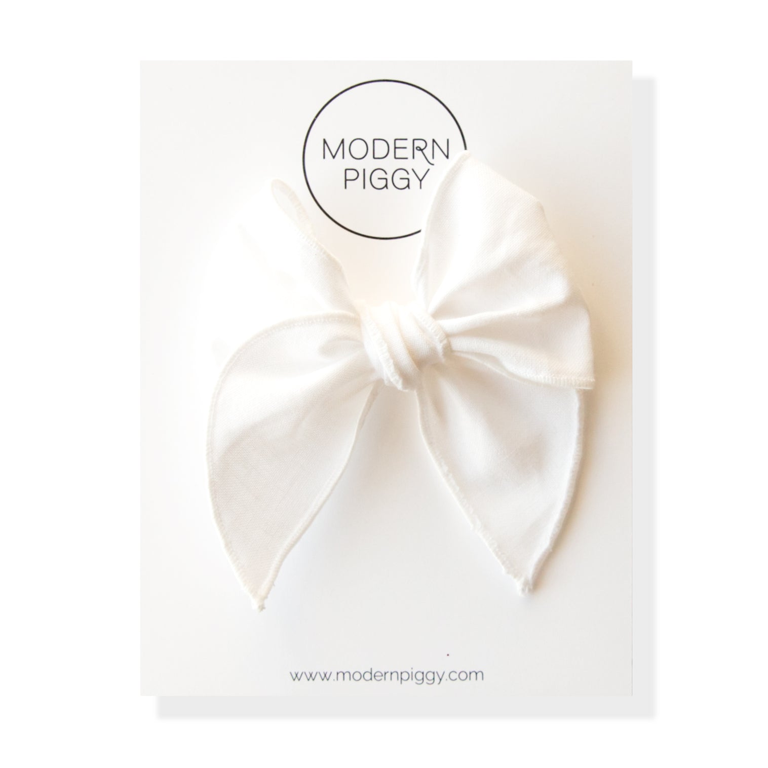 True White | Petite Party Bow – Modern Piggy